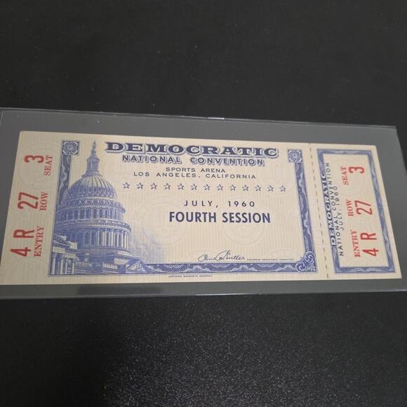 Art | 196 John F Kennedy Dnc Democratic National Convention Ticket ...